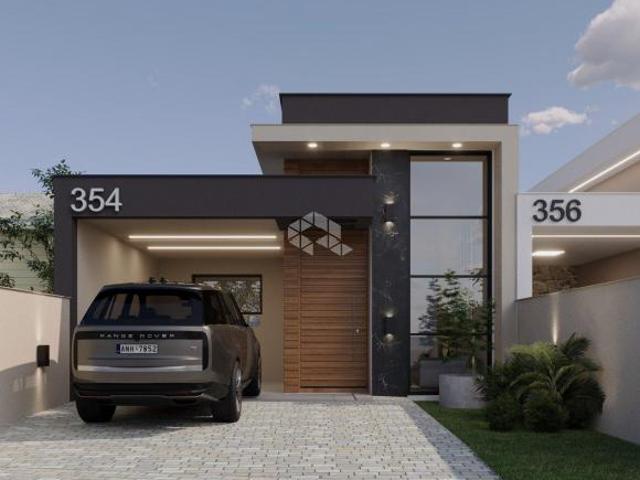 Casa térrea nova à venda no Bairro Cristo Rei, São Leopoldo, 3 dormitórios com suíte e closet, 103m²