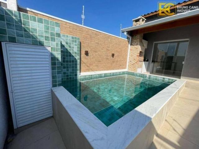 Casa térrea nova e moderna com piscina á venda Flora Rica II Peruíbe/SP
