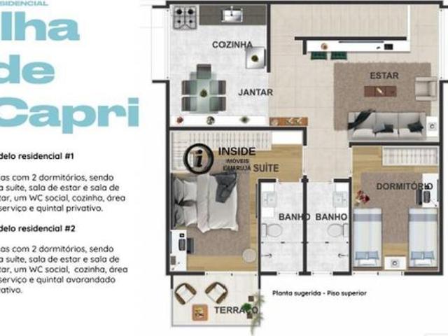 Casa tipo sobrado com 2 quartos nas astúrias