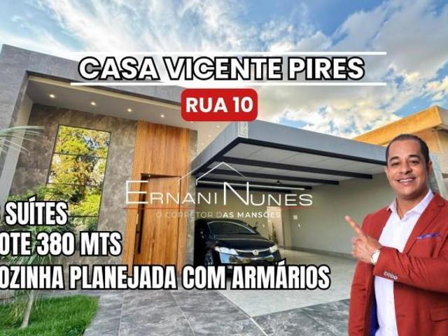 CASA VICENTE PIRES RUA 10 380 MTS 3 SUÍTES COZINHA PLANEJADA