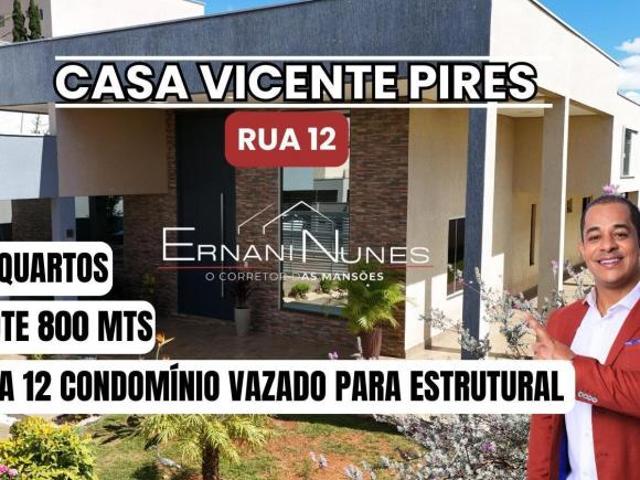 CASA VICENTE PIRES RUA 12 5 QUARTOS 800 MTS