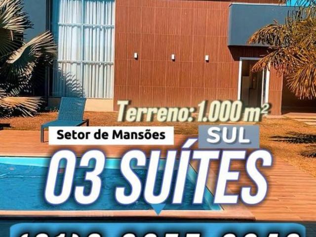 Casa 04 Quartos Terreno 1000m Setor de Mansões