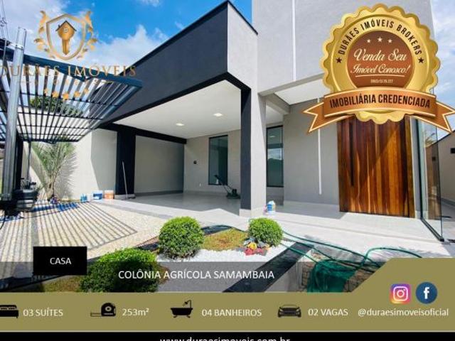 CASA 03 SUÍTES ESCRITURADA COLÔNIA AGRÍCOLA SAMAMBAIA