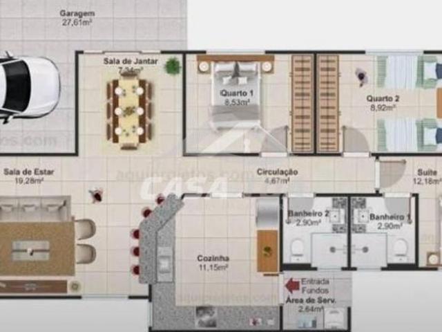 CASA 3 DORMITÓRIOS BAIRRO DOS PINHERAIS