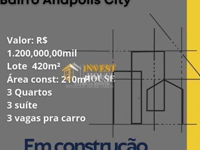 Casa 3 suítes em Anápolis City, ANápolis/GO