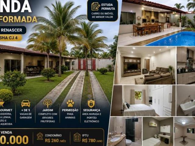 Casa 3 Quartos à Venda Arniqueiras | Lote 818m², Piscina Aquecida e Área Gourmet