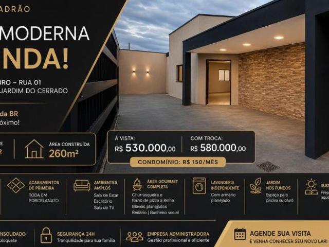 Casa 3 Quartos no 26 de Setembro, Suíte Master, Condomínio Fechado, Área Gourmet e 500m² Rua 1