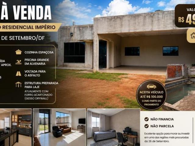 Casa 4 Quartos 2 Suítes Piscina Lote 584m² Condomínio Residencial Império 26 de Setembro