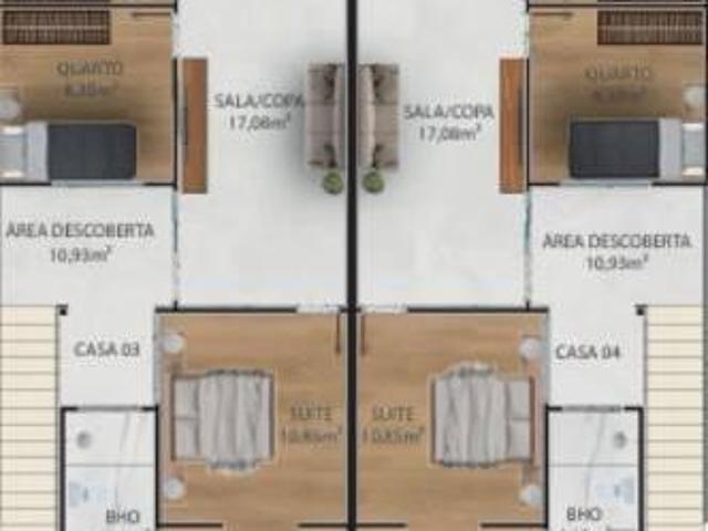Casas Geminadas 3 Quartos, sendo 1 suite Jardim Primavera COD 1780