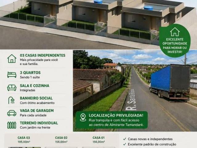 CASAS NOVAS Á VENDA / ALMIRANTE TAMANDARÉ PR