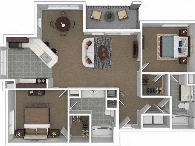 Cascades at Northlake Apartments 2 Bedroom Apartment for Rent at 8700 Long Creek Club Dr, Charlotte, NC 28216 Wedgewood