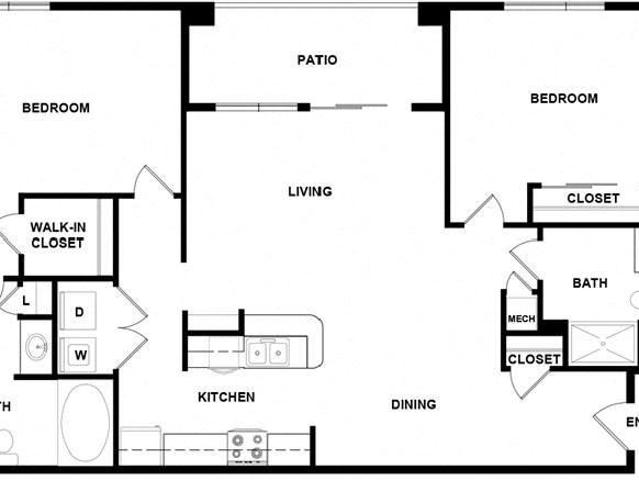 Cascades at Northlake Apartments 2 Bedroom Apartment for Rent at 8700 Long Creek Club Dr, Charlotte, NC 28216 Wedgewood