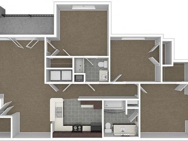 Cascades at Northlake Apartments 3 Bedroom Apartment for Rent at 8700 Long Creek Club Dr, Charlotte, NC 28216 Wedgewood