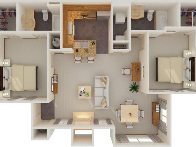 Cedar Ridge Apartments 2 Bedroom Apartment for Rent at 11100 E 96th St S, Tulsa, OK 74133
