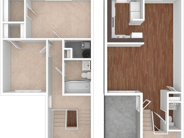 Cedarfield at Churchland Apartments 2 Bedroom Apartment for Rent at 4029 Cedar Ln, Portsmouth, VA 23703