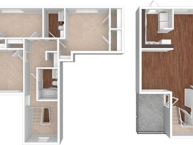Cedarfield at Churchland Apartments 3 Bedroom Apartment for Rent at 4029 Cedar Ln, Portsmouth, VA 23703