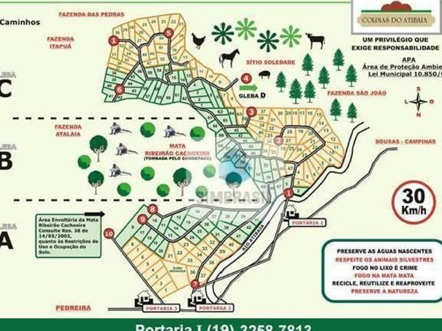 Chácara à venda Condomínio Colinas do Atibaia Sousas Campinas/SP