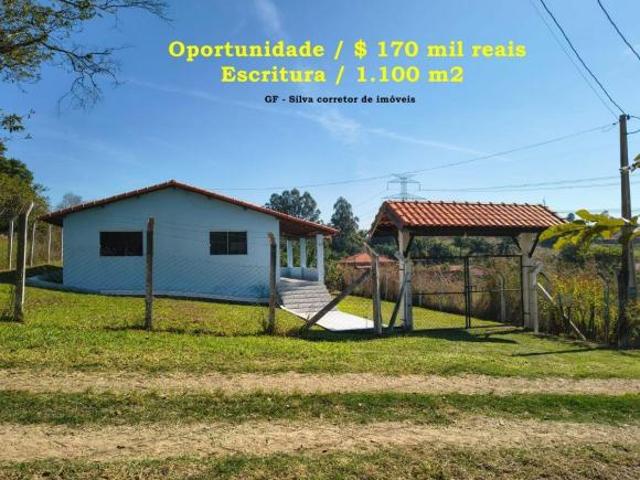 Chácara 1.100 m2 Escritura próx cidade e asfalto Oportunidade ótimo imóvel