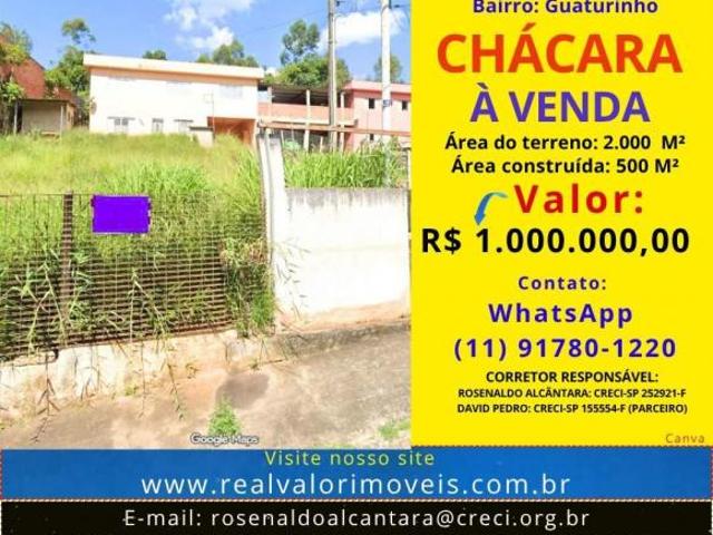 Chácara para venda em Guaturinho, Cajamar
