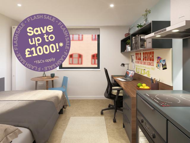 City Studio at Croft Court, Croft. Studio to rent £1,473 pcm £340 pw
