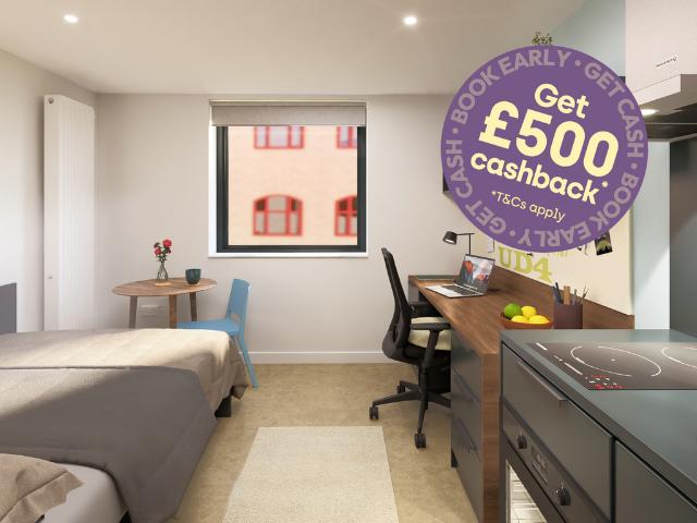 City Studio at Croft Court, Croft. Studio to rent £1,473 pcm £340 pw
