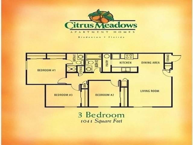Citrus Meadows Apartments 3 Bedroom Apartment for Rent at 1591 19th Street Ct E, Samoset, FL 34208 Samoset