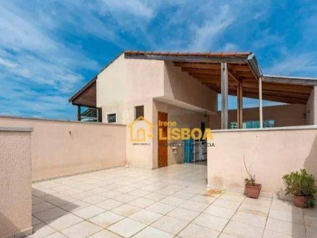 Com 4 vagas! Cobertura com 2 dormitórios à venda, 140 m² por R$ 529.000 Vila São Pedro Santo And