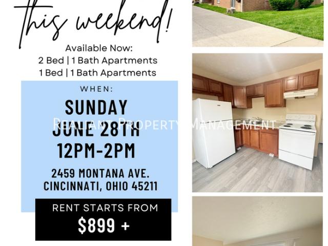 Comfortable 2 Bedroom Apartment Conveniently Located– Cincinnati, OH