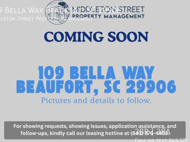 COMING SOON 109 Bella Way Beaufort, SC 29906