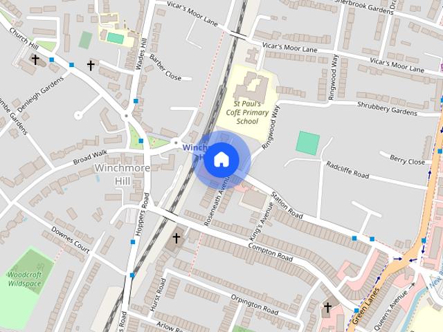 Compton Road, Winchmore Hill Station, London, N21