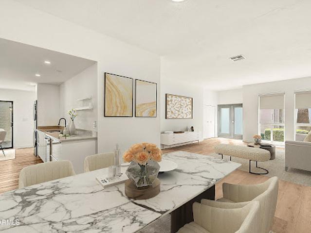 Contemporary apartment with pool