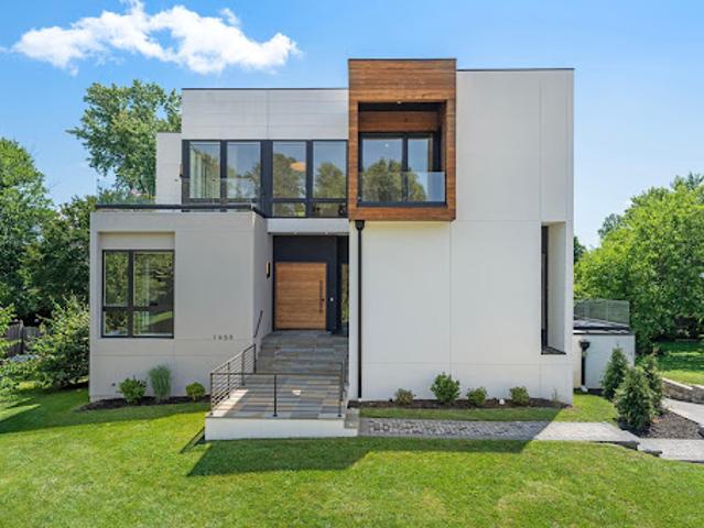 Contemporary house with garden