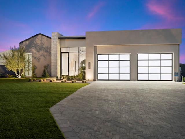 Contemporary house with garden