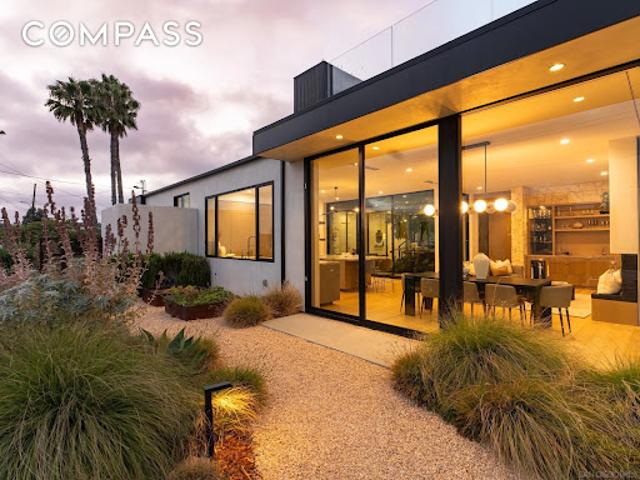 Contemporary house with pool and garden