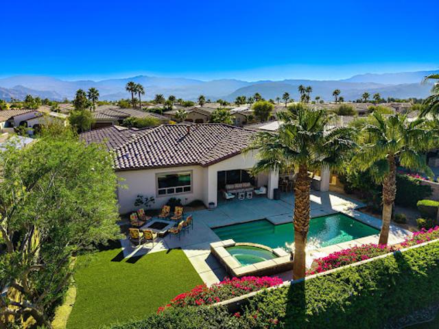 Contemporary house with pool and garden