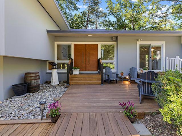 Contemporary house with pool and garden