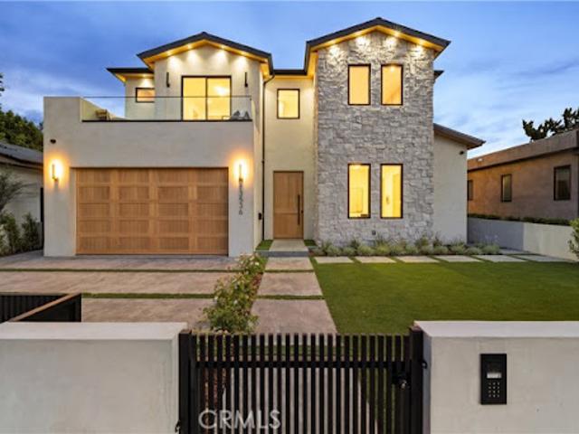 Contemporary house with pool and garden
