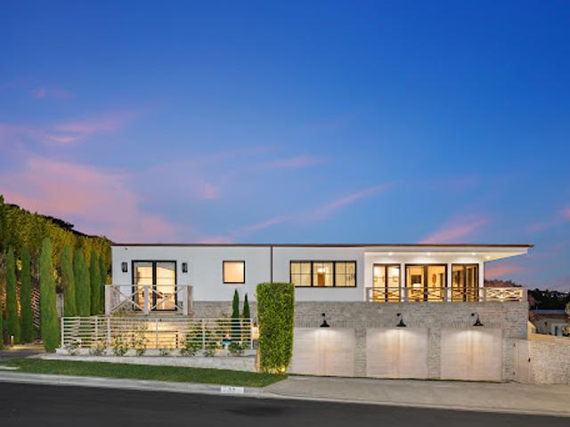 Contemporary house with pool and garden