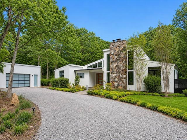 Contemporary house with pool and garden