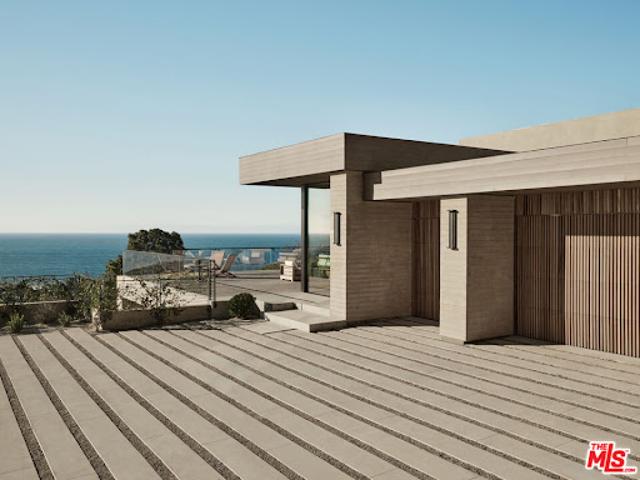 Contemporary house with pool and garden