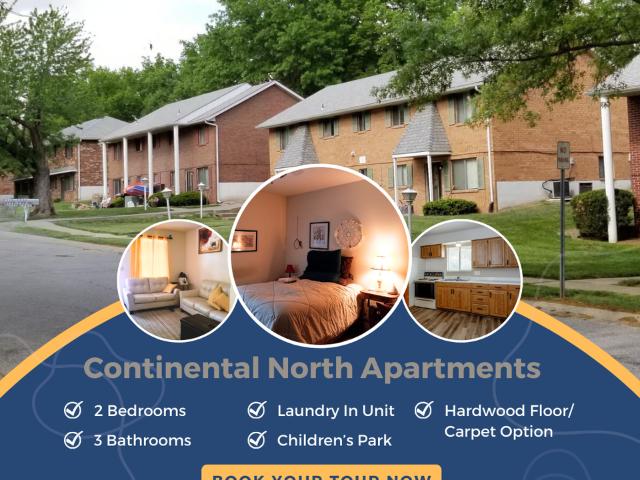 Continental North Apartments 2 Bedroom Apartment for Rent at 7670 N Euclid Ave, Kansas City, MO 64118 Ridgefield