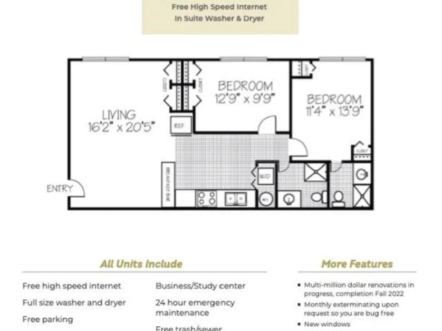 Concord 1 Bedroom Apartment for Rent at 900 Linden Ln, Macomb, IL 61455