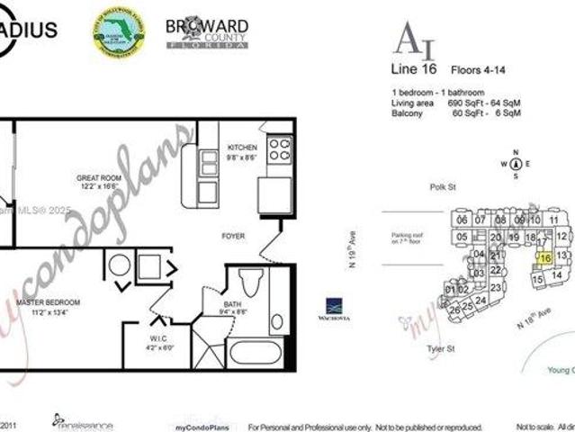 condo with 1 bedroom, Hollywood FL ES104900665