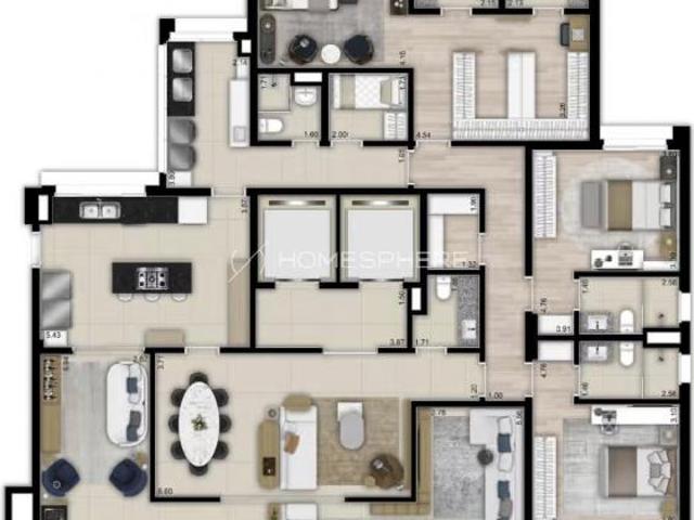 Condomínio novo, arquitetura impecável em localização privilegiada de Alto de Pinheiros, 277 m², 3 s