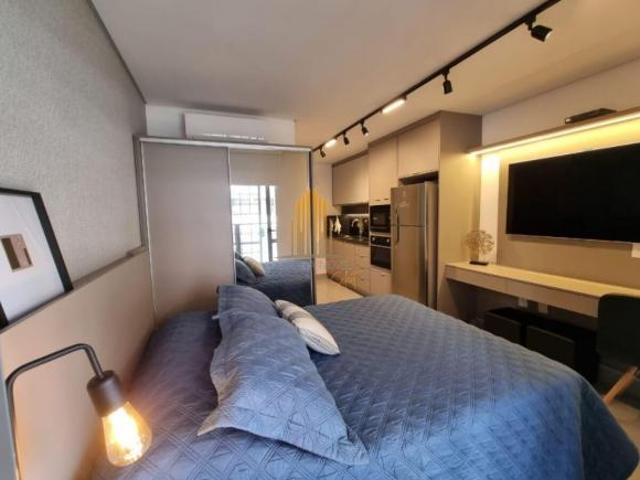 Condominio Alle Studios em Campo Belo SP, Studio Mobiliado de 24m² com 1 dormitório, sem vaga