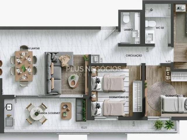 Condomínio Highline Park Apartamento à Venda 3 Dorm 110m² Jardim Portal da Colina Campolim