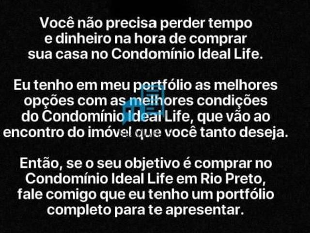 CONDOMINIO IDEAL LIFE CASA CONDOMÍNIO IDEAL LIFE, SÃO JOSÉ DO RIO PRETO 389
