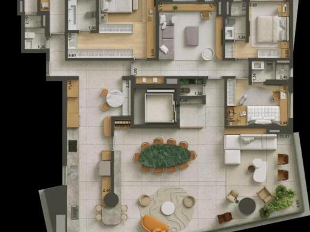 Condomínio Isa Brooklin / Amplo apartamento com 265m / Ap na planta