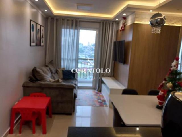 Condomínio Ravenna Apartamento à venda com 65 m², 3 quartos, varanda e vaga, Parque Novo Mundo, Sã
