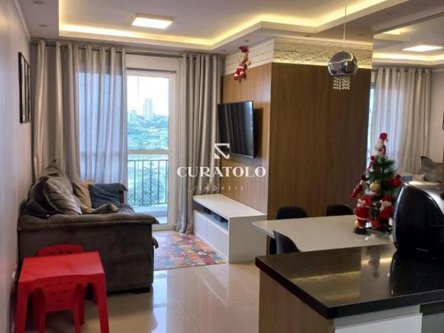 Condomínio Ravenna Apartamento à venda com 65 m², 3 quartos, varanda e vaga, Parque Novo Mundo, Sã